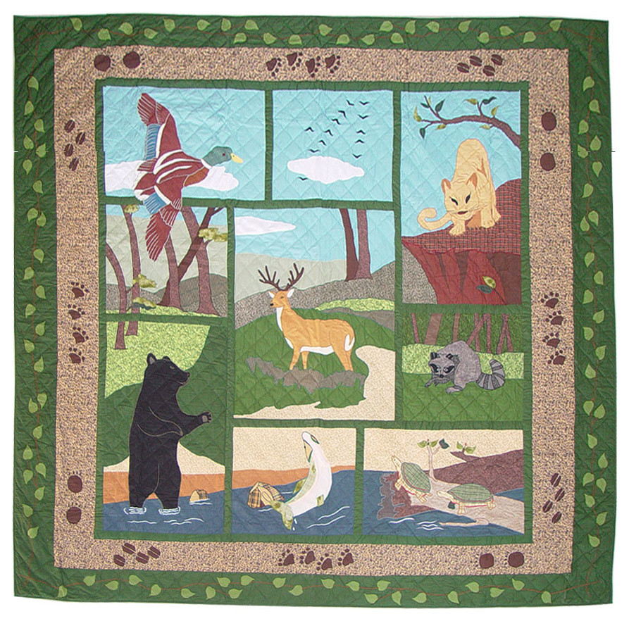 Wilderness Quilt Queen 85"X95" - Rustic - Quilts And Quilt Sets - by ...