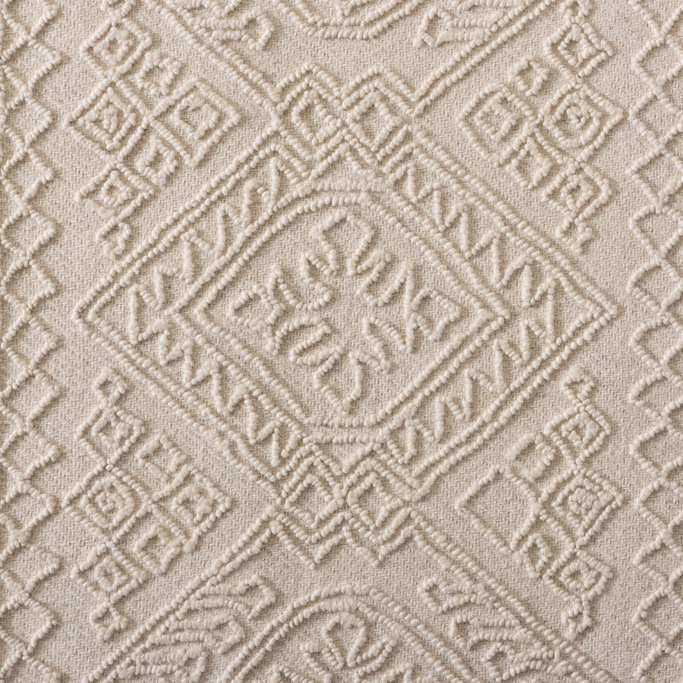 Linwood Modern Ivory Hand-Tufted Wool Area Rug - Scandinavian - Area ...
