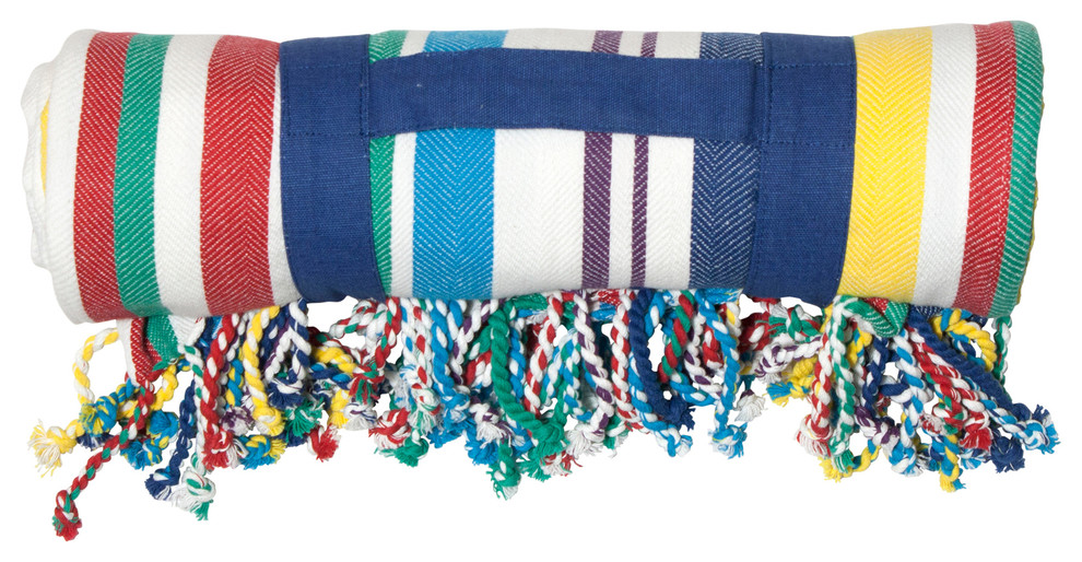 Heavy Fringe Blanket 100% Cotton - Traditional - Beach Towels - by ...