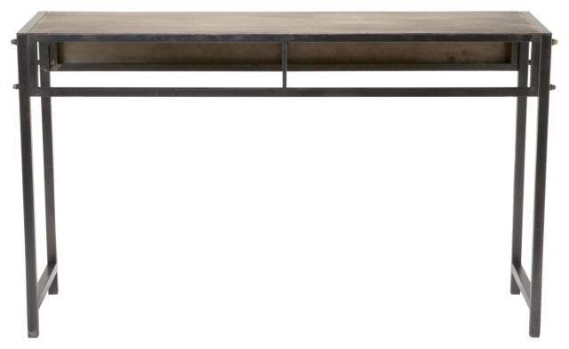 Industrial Bronze Metal Console Table - Industrial - Console Tables ...