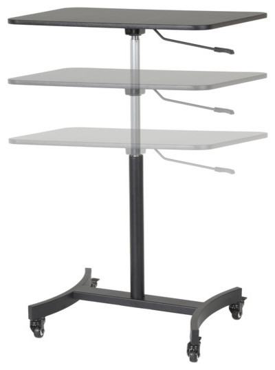 High Rise Mobile Adjustable Standing Desk - Contemporary - Office Carts ...