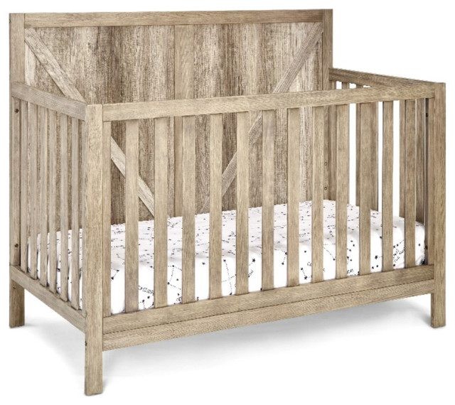 Suite Bebe Barnside Farmhouse Wood 4-in-1 Convertible Crib - Vintage ...