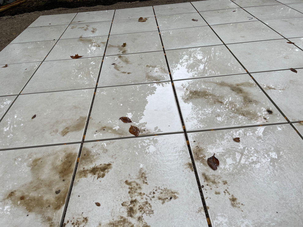 Grading Question for porcelain tile patio
