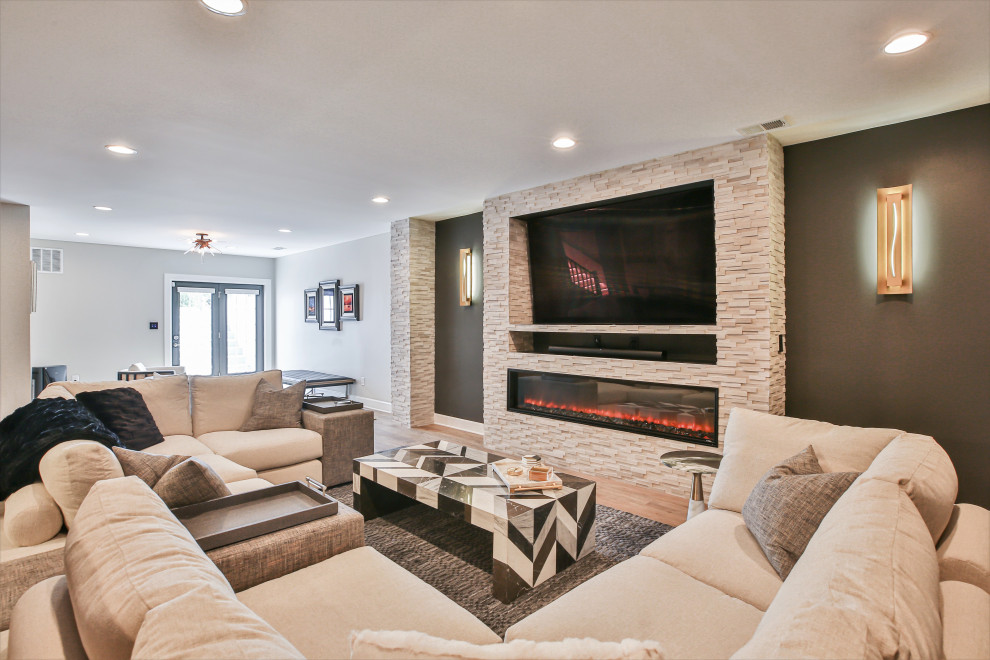 Basement for Entertaining - Willowsford, Aldie, VA - Modern - Basement ...