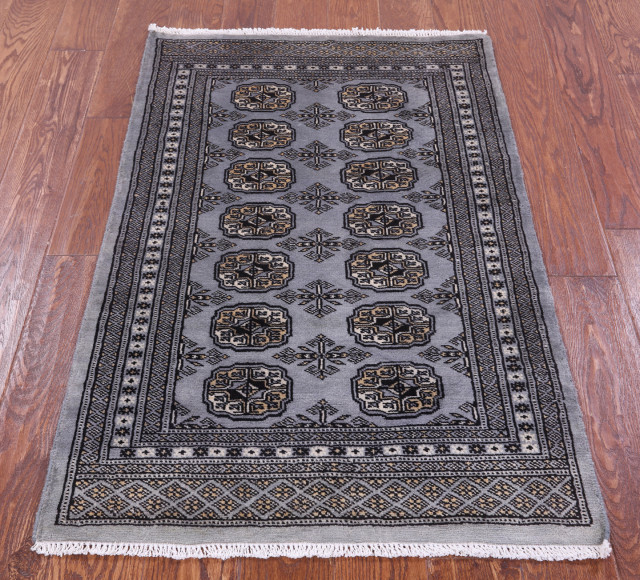 Silky Bokhara Hand Knotted Wool Rug 2' 7" X 4' 1" - Q21806, 2' 7" X 4 ...