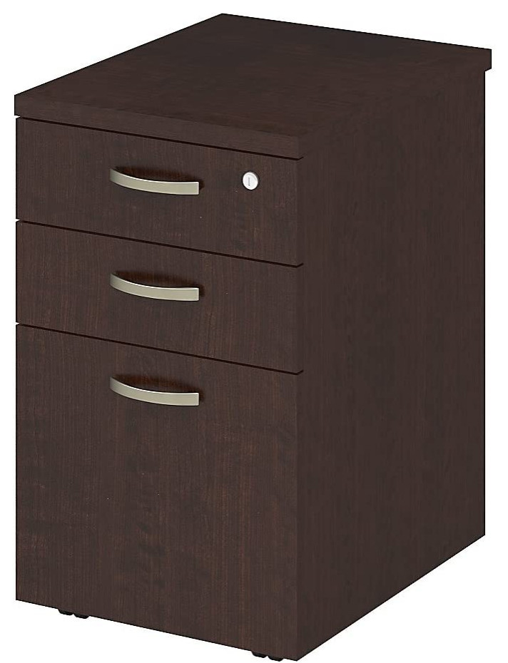 Contemporary File Cabinet, Lockable Design With 3 Storage Drawers ...