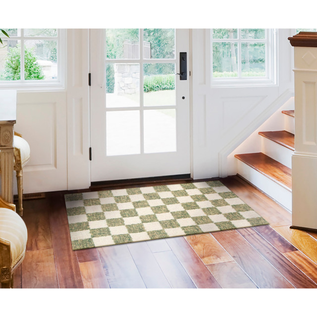 Savannah Checkerboard Indoor Area Rug, 2'x3' - Farmhouse - Doormats ...