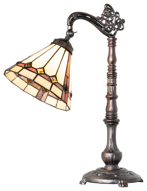 20" High Belvidere Bridge Arm Table Lamp - Craftsman - Table Lamps - by ...
