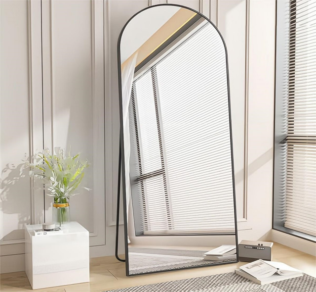 Easly 30x71 Arched Aluminum Alloy Framed Oversized Standing Floor ...
