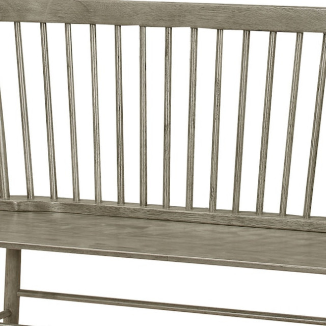 Benzara BM215323 Curved Design Spindle Back Bench With Splayed Legs ...