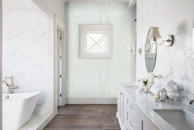 12 x 12 Calypso White Glass Mosaic - Picket Fence, Single Sheet ...