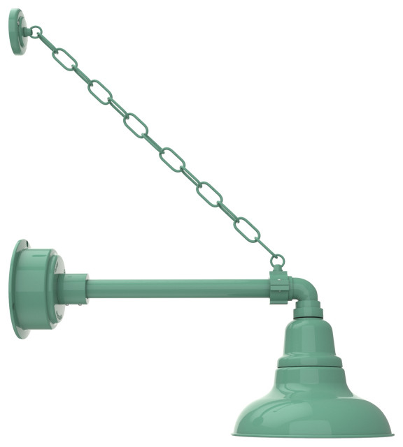 Gooseneck Barn Light With Metropolitan Arm With Chain, 8" - Farmhouse ...