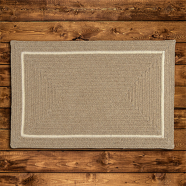 Shear Natural Muslin 2'x5', Runner Rectangle Rug, Braided - Farmhouse ...