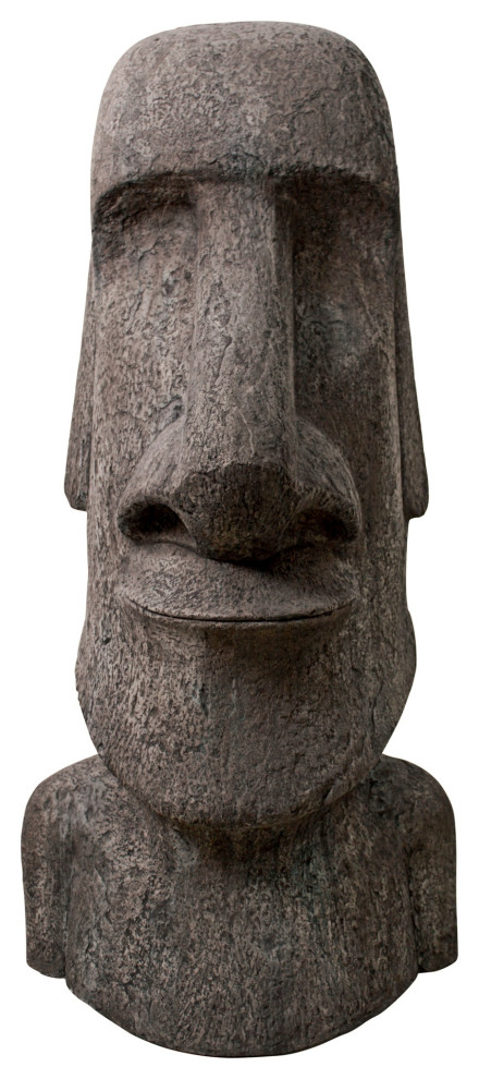 Giant Easter Island Moai Head - Tropical - Garden Statues And Yard Art ...