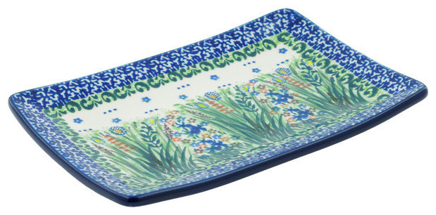 Polmedia Polish Pottery 7" Stoneware Sushi Tray - Farmhouse - Serving ...