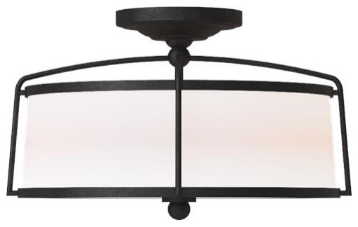 Generation Lighting, CF1102SMS, Medium Semi-Flush Mount, Smith Steel ...