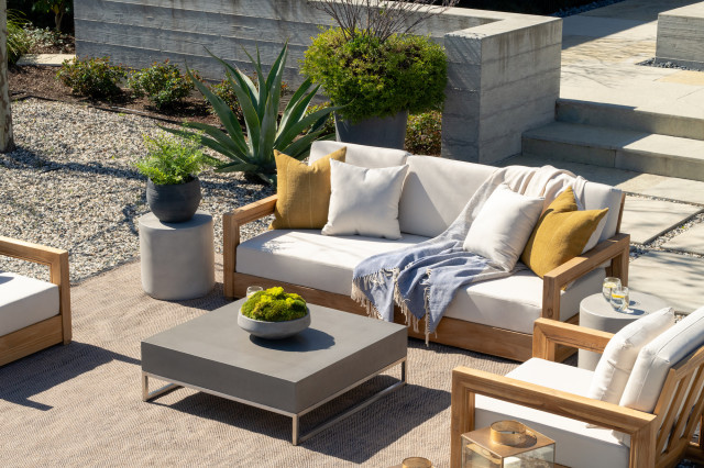 Safavieh Eartha Modern Concrete 11.42" Coffee Table Indoor/Outdoor, #N ...