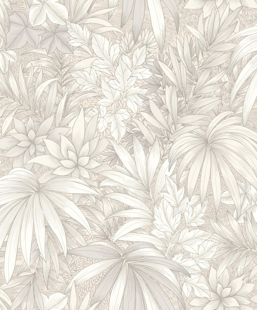 Jungle Leaves Textured Double Roll Wallpaper, Double Roll - Tropical ...