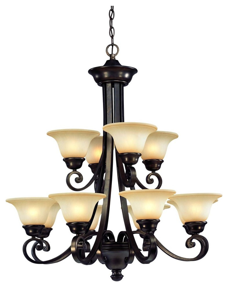 Dolan Designs 1082-207 Brittany - Twelve Light 2-Tier Chandelier ...