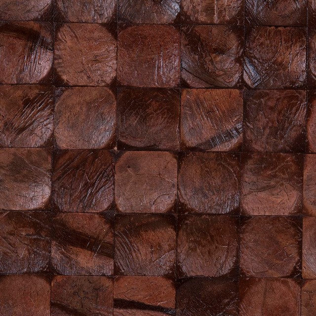 East at Main Brown Bliss Coconut Shell Wall Tile - Tropical - Mosaic ...