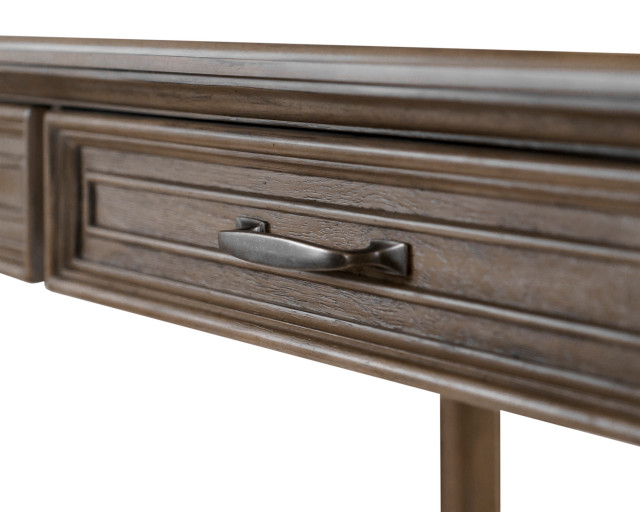 Traditional Wood Writing Desk Office Table Light Brown - Traditional ...