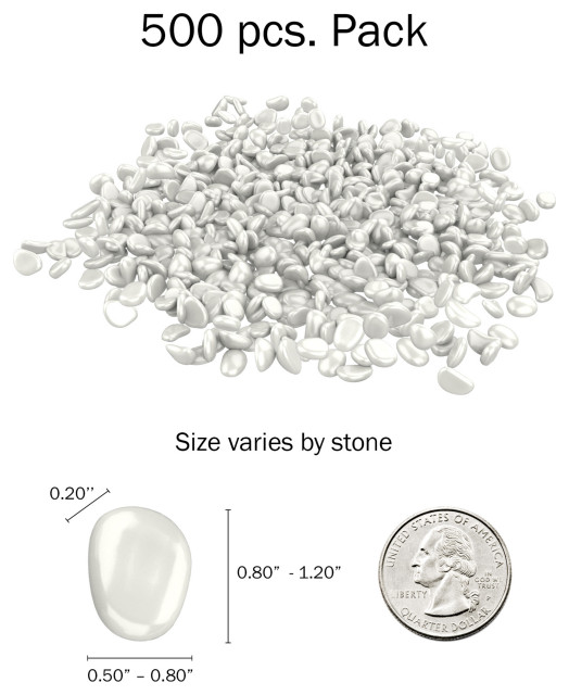200-Count Garden Decor Stones Glow-in-the-Dark Solar Pebble Lights ...