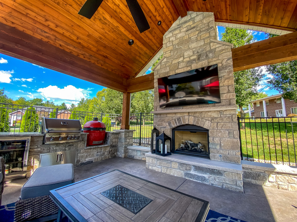 Open Gable Pool House - Patio - St Louis - by Heartlands Building ...