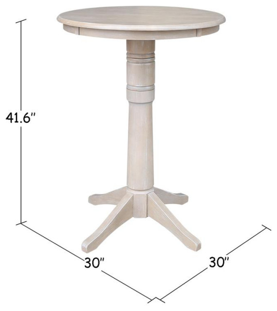 Round Top Pedestal Table - French Country - Indoor Pub And Bistro ...
