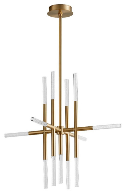 32 Inch 27.3W 13 LED Chandelier-Aged Brass Finish - Chandelier - Modern ...