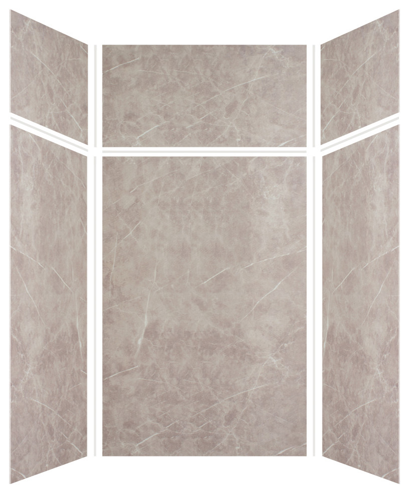 Transolid Expressions Shower Wall Kit, 48"x48"x96" - Contemporary ...