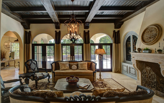 French Country Manor - Mediterranean - Living Room - Austin - by DSI ...