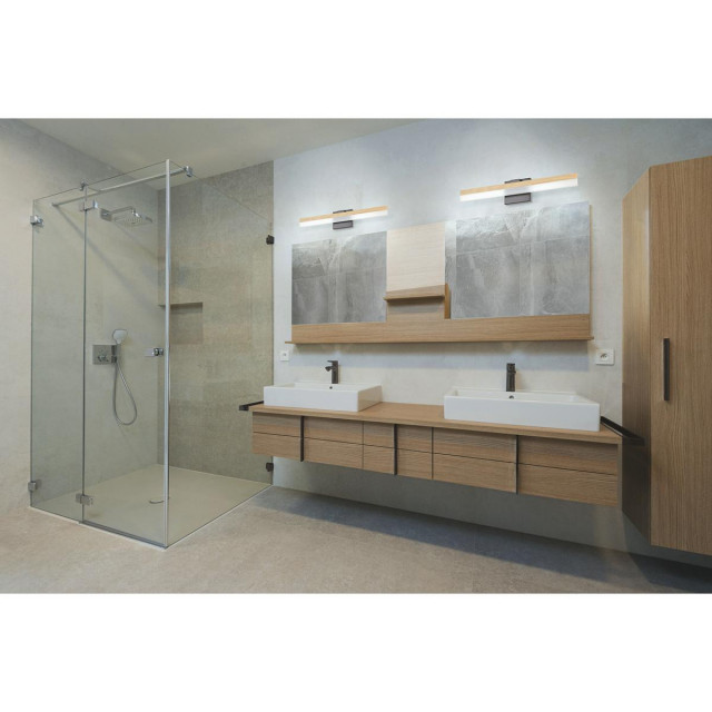 Palmital 1 Light Bathroom Vanity Light, Natural Wood - Transitional ...