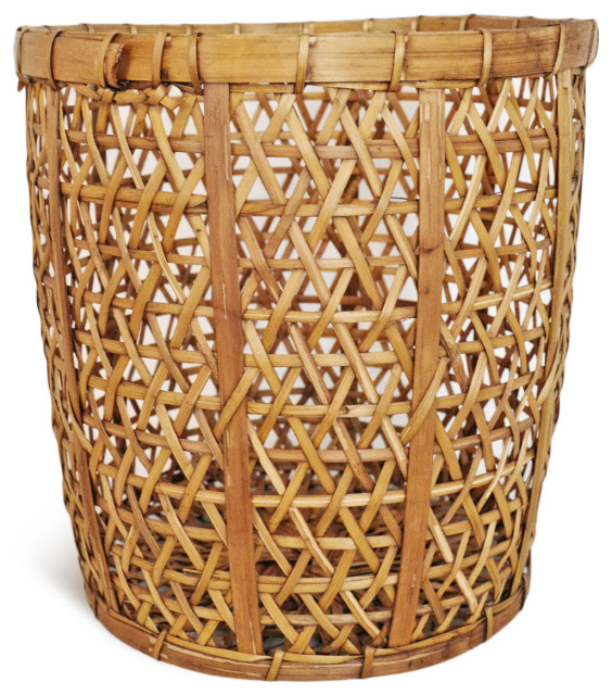 Bamboo Weave Basket Medium - Asian - Baskets - by Design Mix Furniture ...