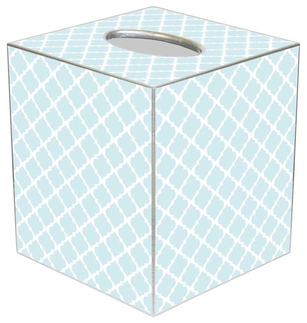 TB2605 - Chelsea Light Blue Tissue Box Cover - Contemporary - Tissue ...