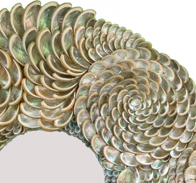 Silver Abalone Sea Shell Mirror - Beach Style - Wall Mirrors - by Ilon ...