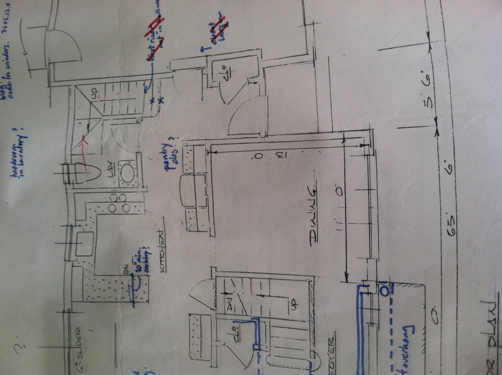 Horrible exsisting kitchen layout. Help.