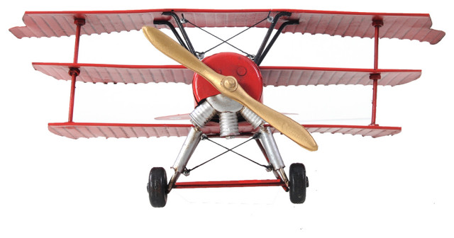 1917 Red Baron Fokker Triplane Collectible Metal scale model Airplane - Contemporary ...
