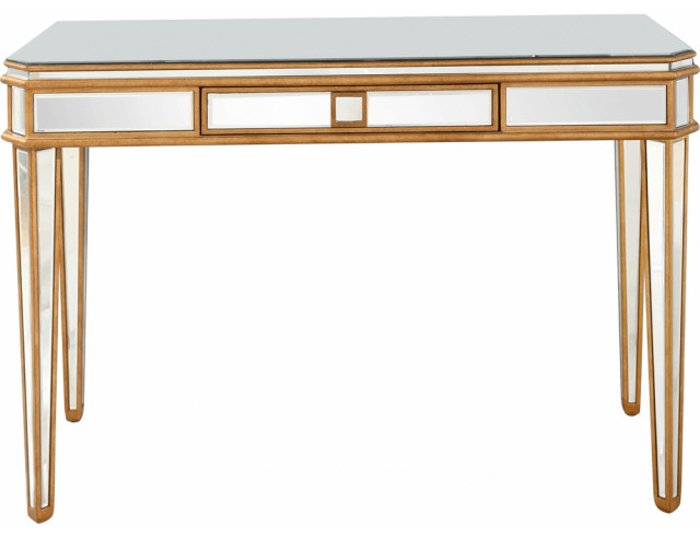 Antiqued Gold Finish Console Table - Contemporary - Console Tables - by ...