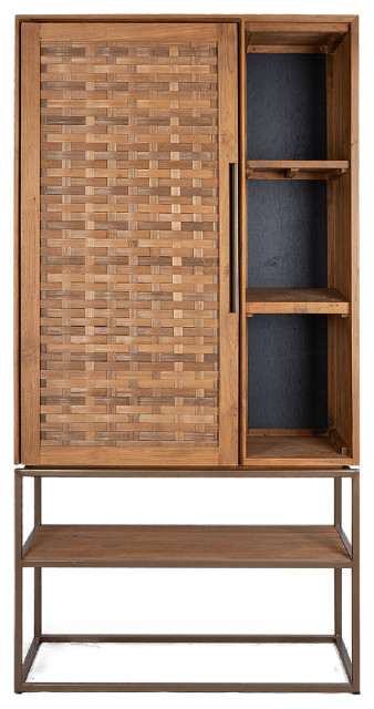 Natural Wooden Cabinet, Open Rack, dBodhi Karma - Tropical - Storage ...