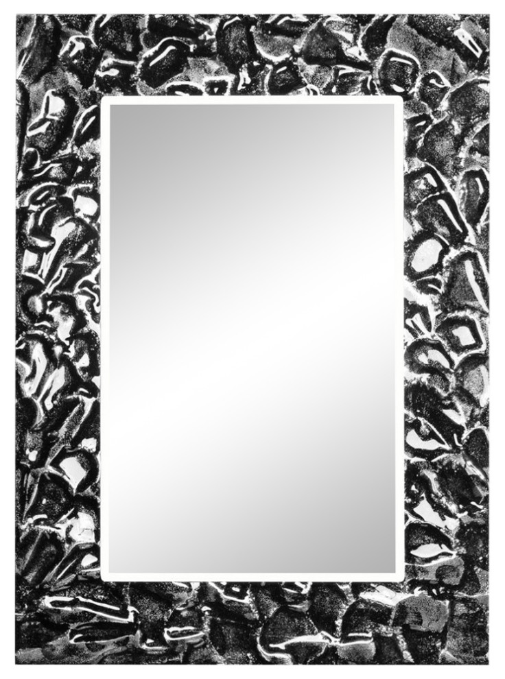 Kara Luxury Murano Glass Single Bathroom Vanity 30", Black ...