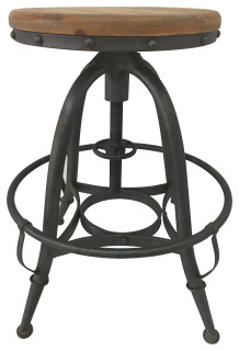 Mathew Stool, Amber - Industrial - Bar Stools And Counter Stools - by ...
