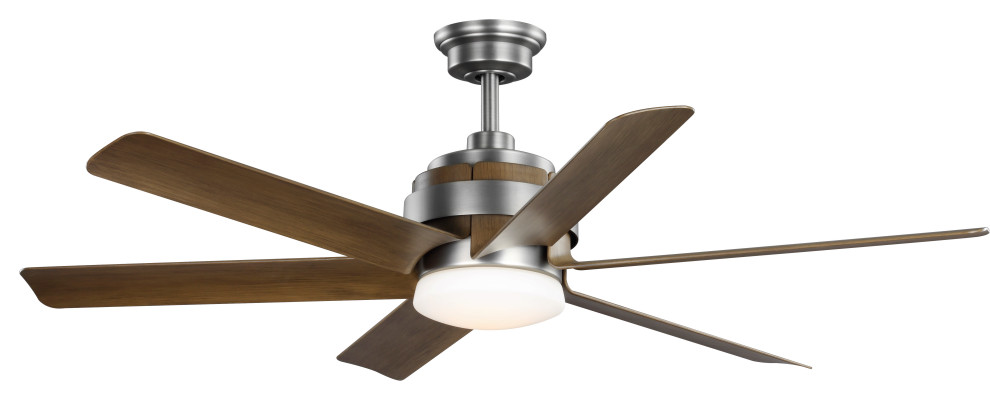 Luxury Transitional Ceiling Fan, Aged Nickel - Transitional - Ceiling ...