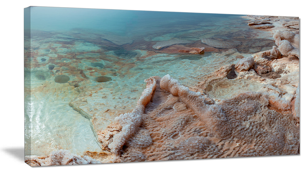 "Dead Sea Shore With Crystallized Salt" Landscape Wall Art, 60W X 28H ...