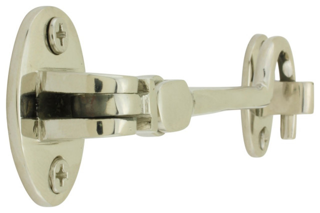 Chrome Polished Solid Brass Swivel Pivot Style Cabin Eyelet Latches 4 ...