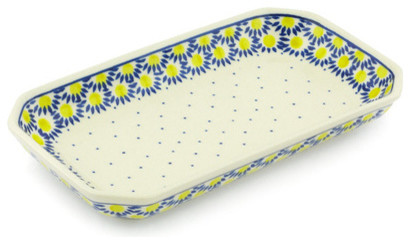 Polish Pottery 10" Stoneware Platter Hand-Decorated Design ...
