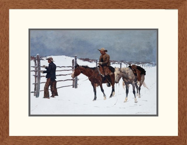 "The Fall of the Cowboy" Framed Digital Print by Frederic Remington ...