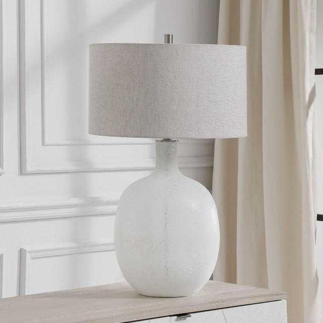 Uttermost 28469-WHITEOUT Whiteout 30" Tall Vase Table Lamp ...