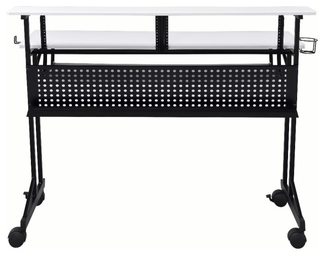 Acme Suitor Music Recording Studio Desk White and Black - Transitional ...