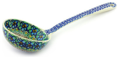 Polish Pottery 13" Stoneware Ladle Hand-Decorated Design ...