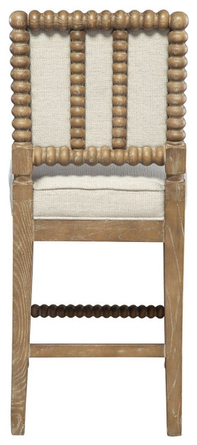 Sara Upholstered Counter Stool, Neutral - French Country - Bar Stools ...